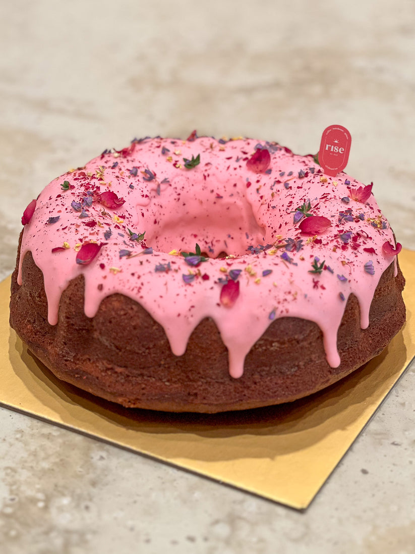 Raspberry Lychee Rose Teacake – Rise Bakehouse